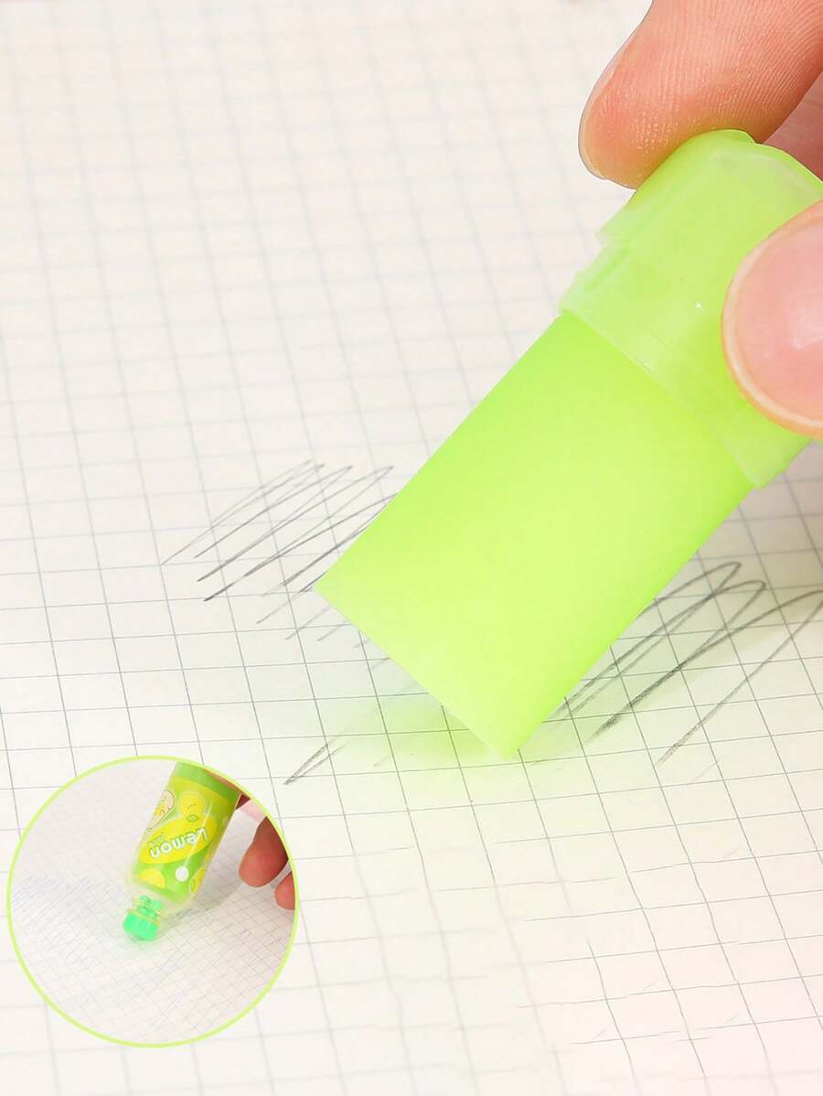 TOCHAIN 1pc Random Color Juice Bottle Shaped Eraser, Candy Color Cute ...