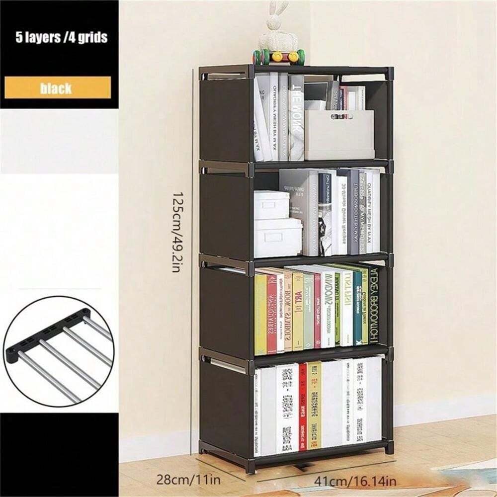 Estantería de piso simple de varios niveles, gabinete organizador de escritorio, librero de ...