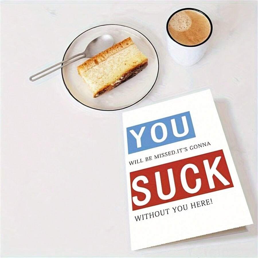 Sarcastic Farewell Card - Hilarious Coworker Goodbye Gift With Envelope ...