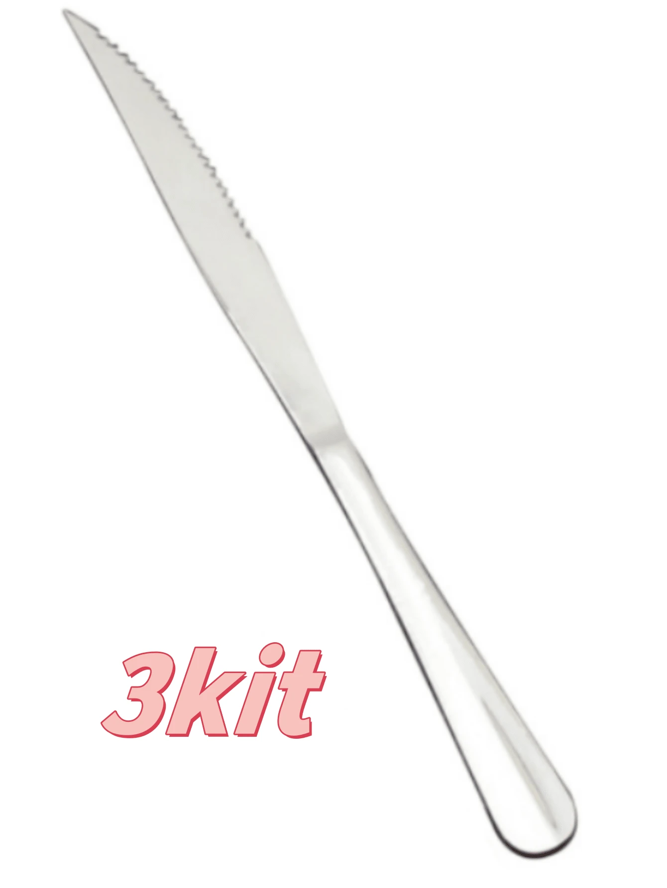 Set Of 18 Stainless Steel Table Knives For Home Restaurant Pizzeria ...