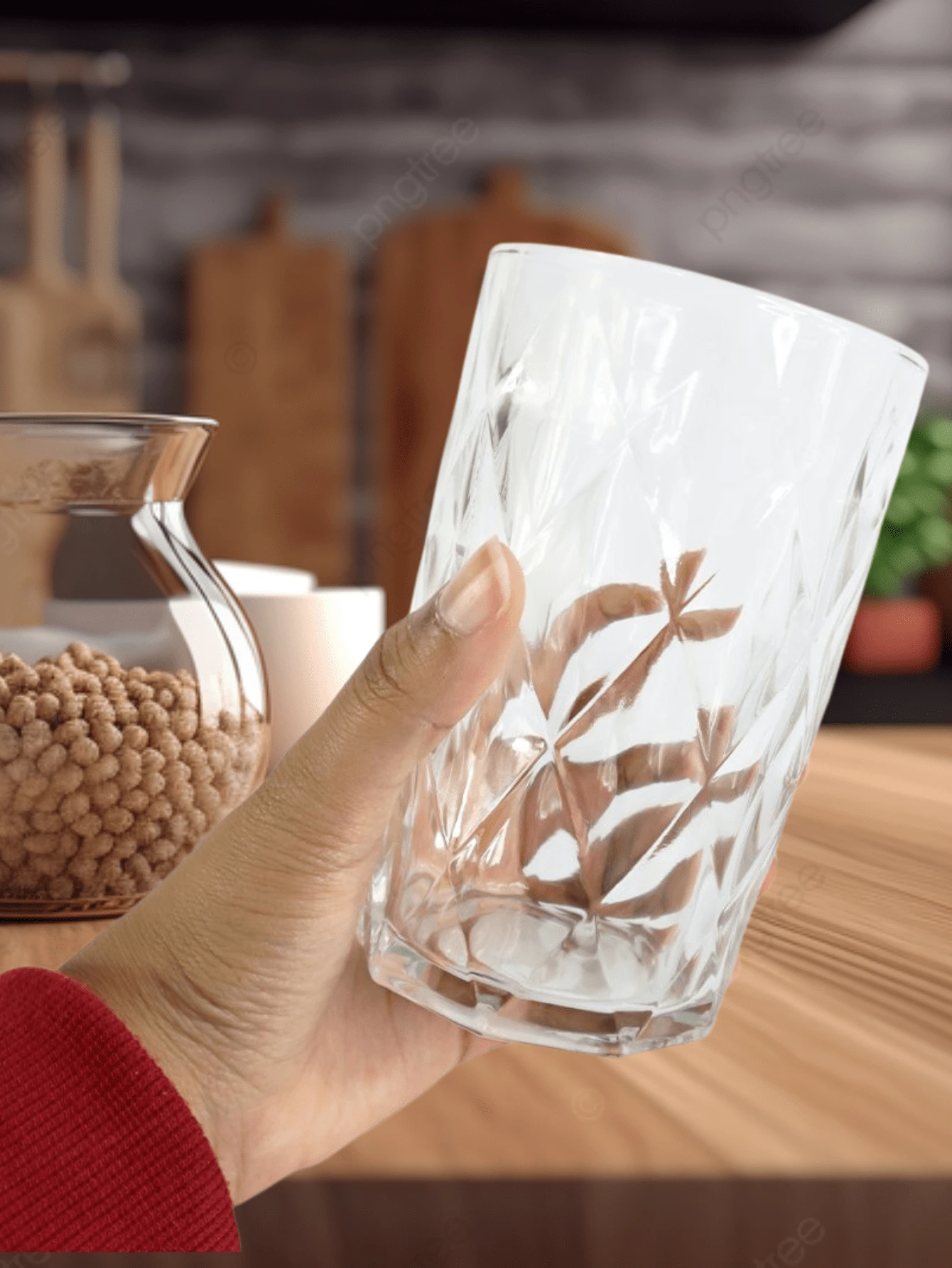 Kit Jogo Conjunto Com 12 Copos Praticasa de Vidro Diamante 370ml ...