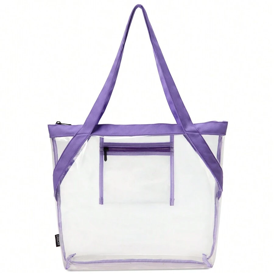 VASCHY Clear Tote Bag For Women, Heavy Duty Stadium Approved ...