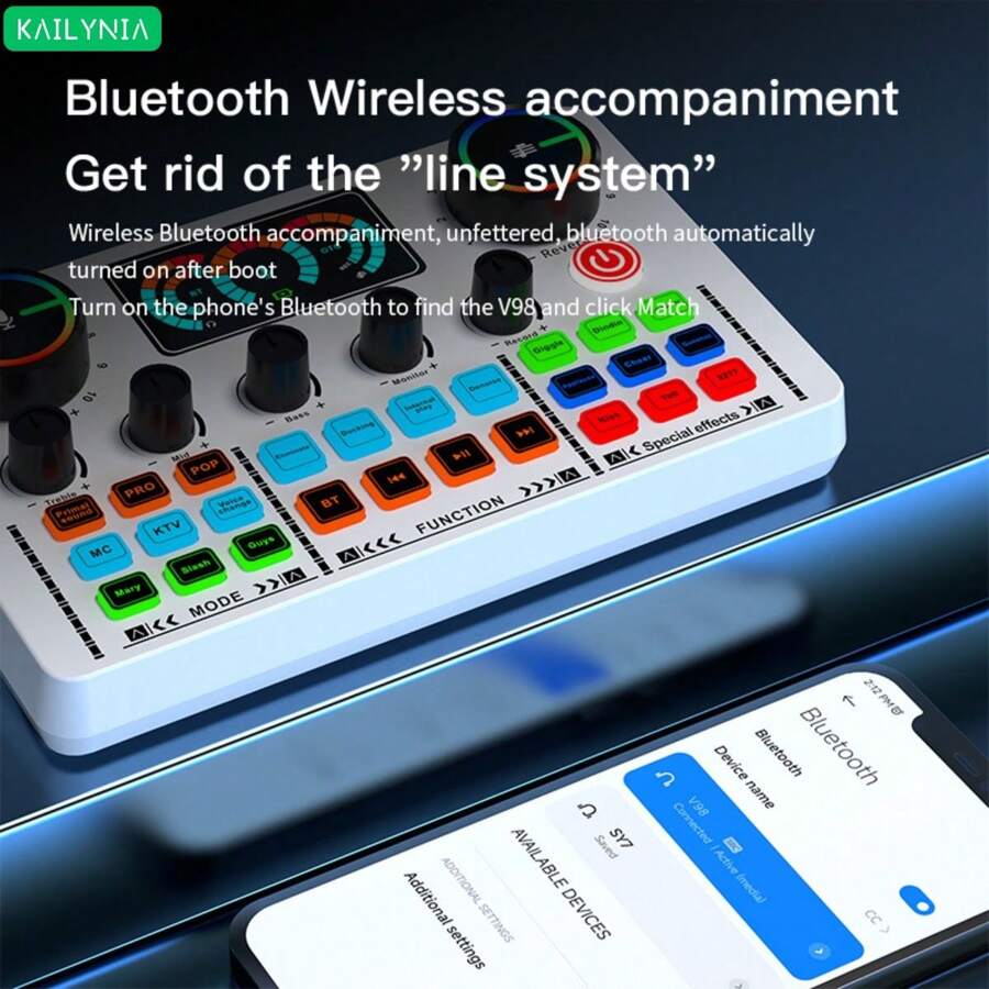 KAILYNIA PC Mobile Karaoke & Live Streaming Sound Card - USB Type-C ...