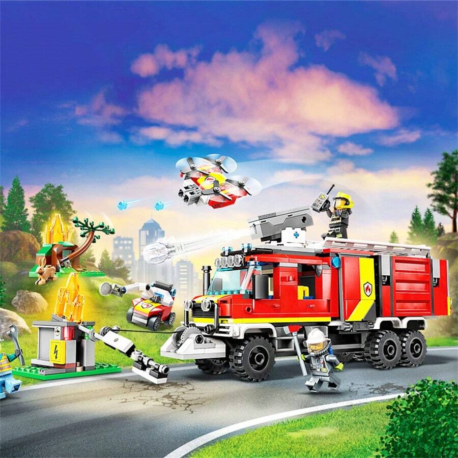 LEGO 60374 City Fire Command Unit Rescue Fire Engine Toy Set | SHEIN UK