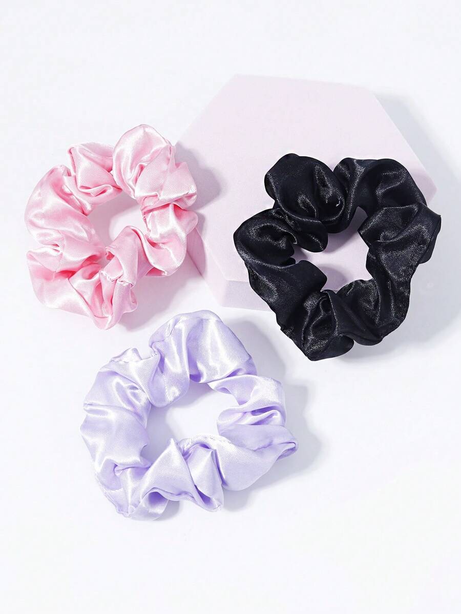 3 Large, Soft, And Gentle Solid Color Hair Bands - Elastic Headband ...