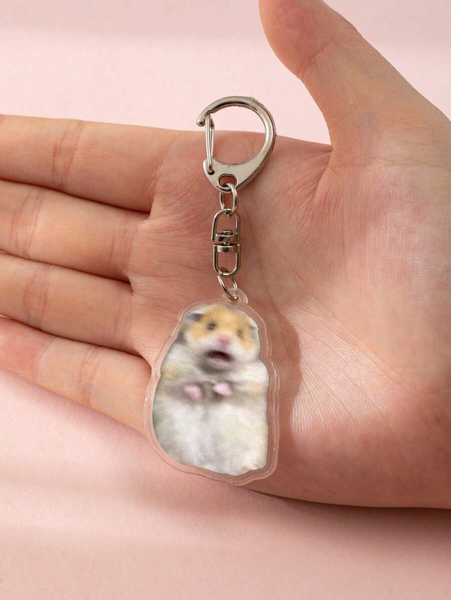 1pc New Acrylic Creative Meme Funny Lovely Hamster Cute Animals Theme ...