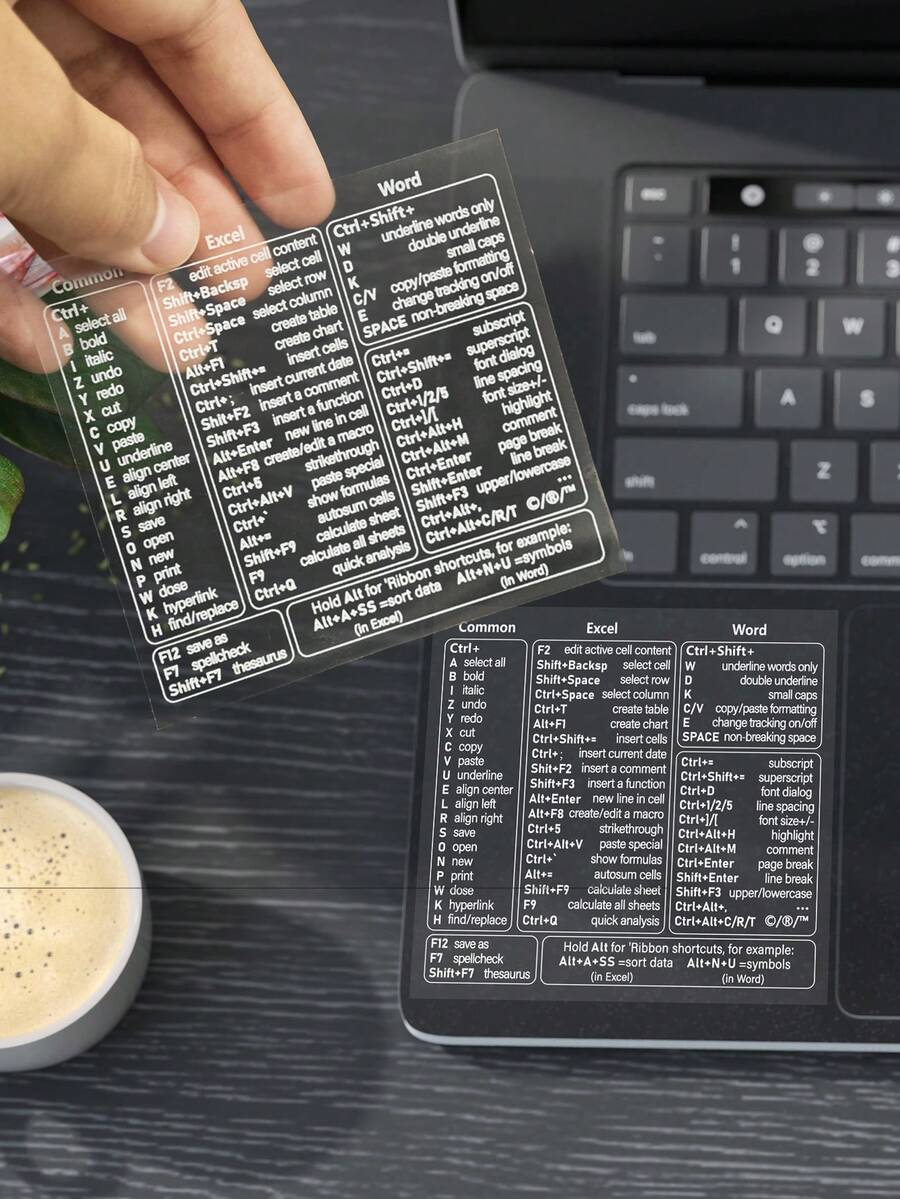 1sheet Shortcut Key Pattern Laptop Protective Sticker, Keyboard ...