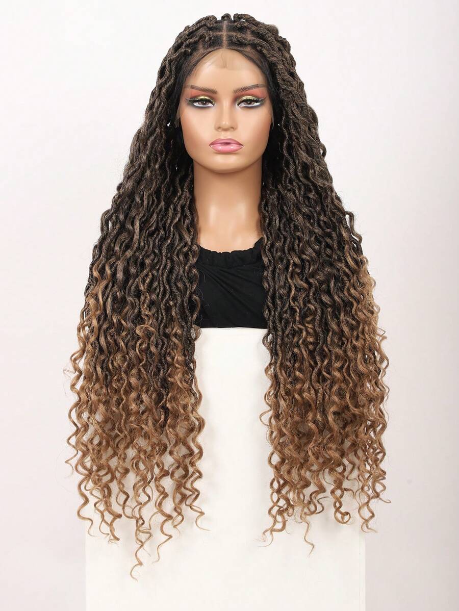 Square Knotless Locs Briaded Wigs For Women 31 Inches Full Lace Briaded ...