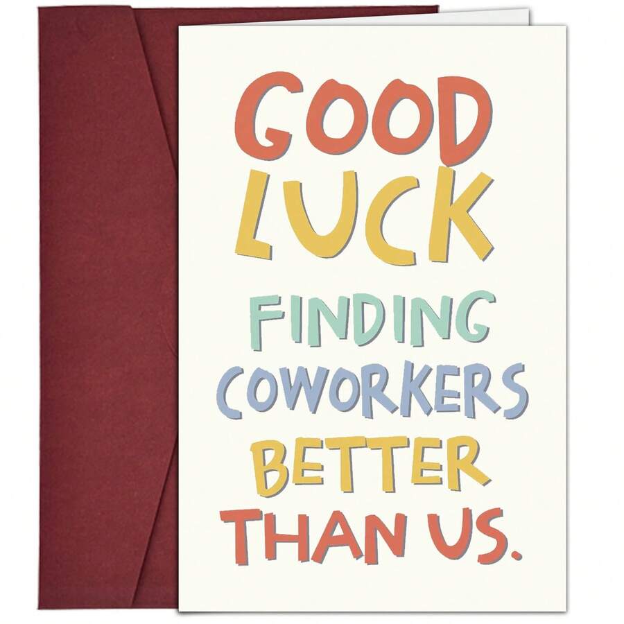 1pc Funny Leaving Card For Men Women, Humorous Going Away Card For ...