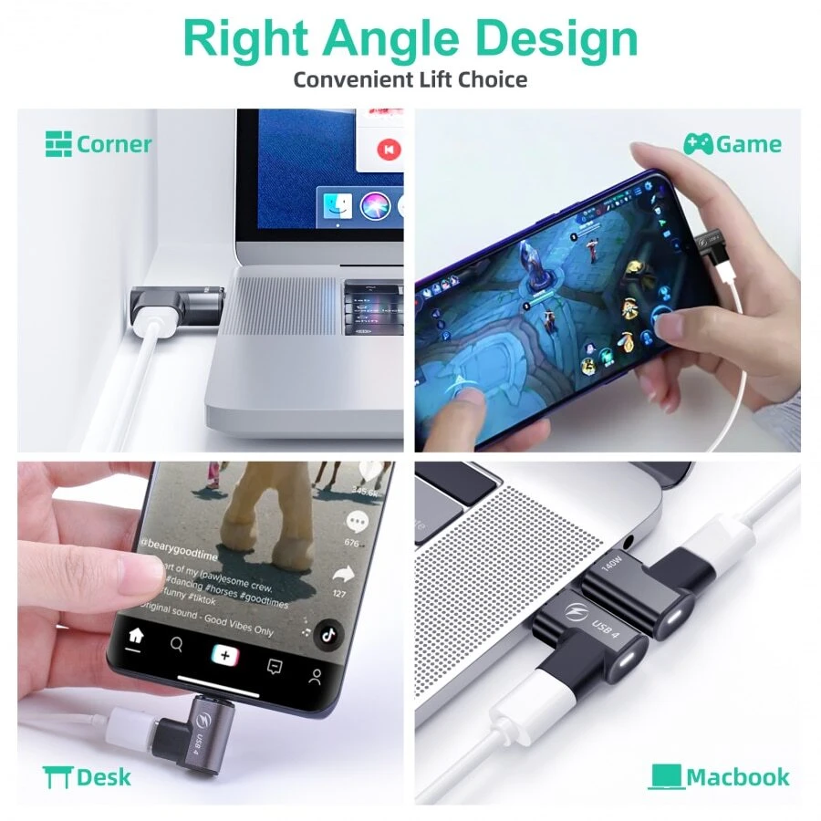 Usb4 Type C To Type C Magnetic Adapter 140w Type C Fast Charging