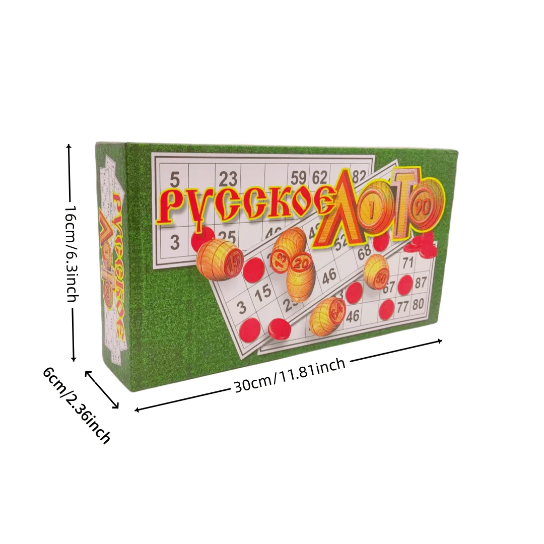 Jeu de loto en bois, jeu de bingo version russe, jeu de plateau, jeu de ...