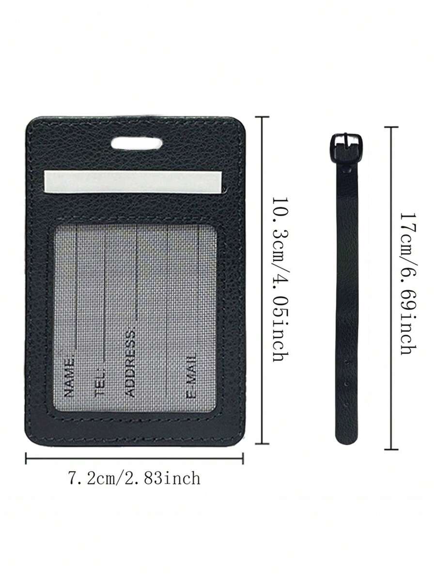 1 Pc Customized Name PU Luggage Tag Portable Suitcase Baggage Tag Boarding Airplane Pass Cover ...