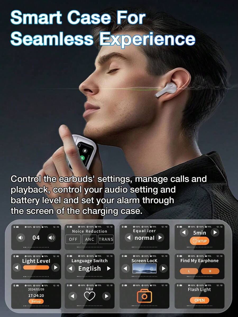 GENAI Auriculares inalámbricos GENAI 50 Pro, estuche inteligente ... GENAI Auriculares inalámbricos GENAI 50 Pro, estuche inteligente ...