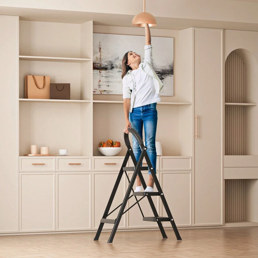 Step Ladder, 3 Step Ladder Folding Step Stool, Multi-Purpose ...