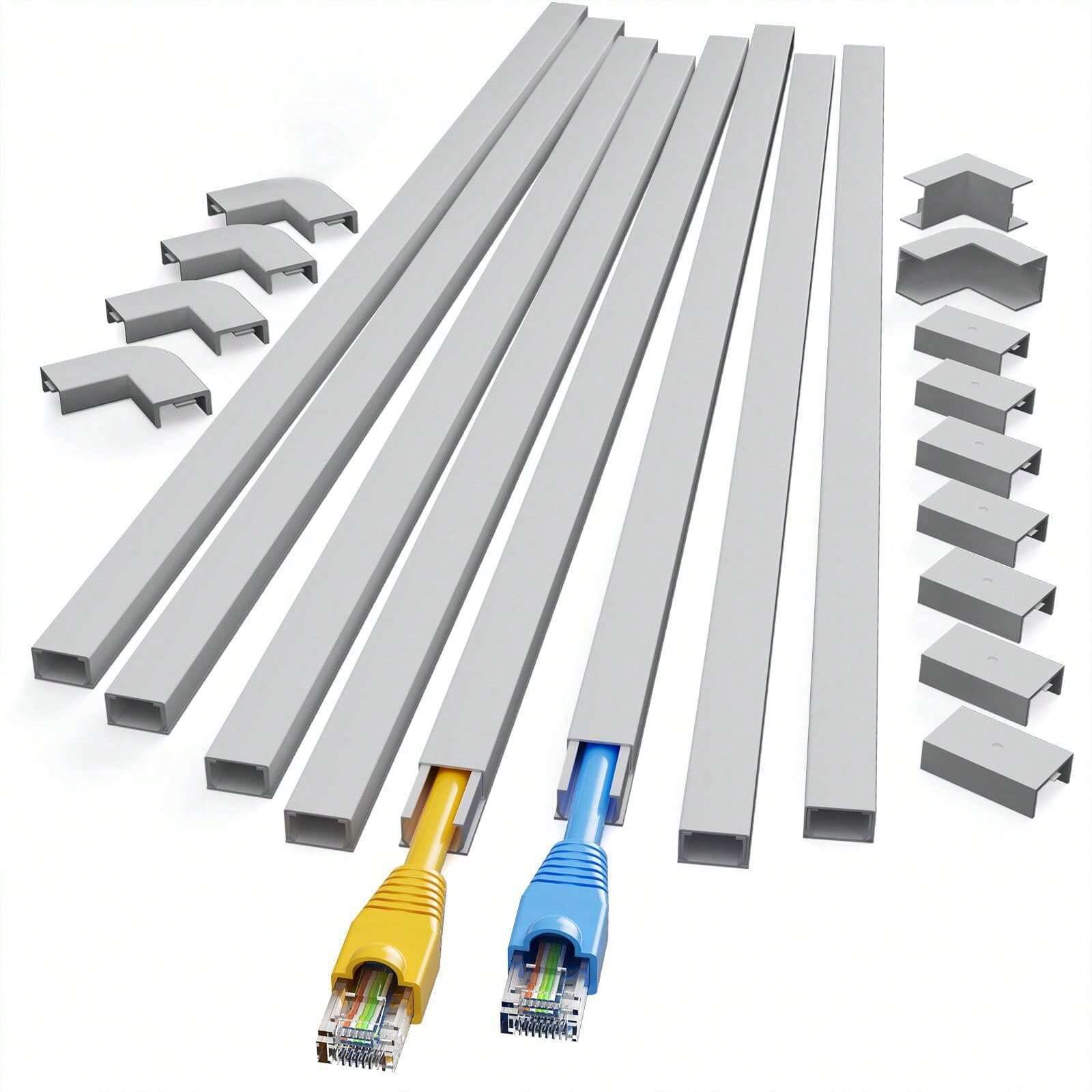 Canaleta oculta para cables de 318,5 cm, Delamu, protector de cable ...