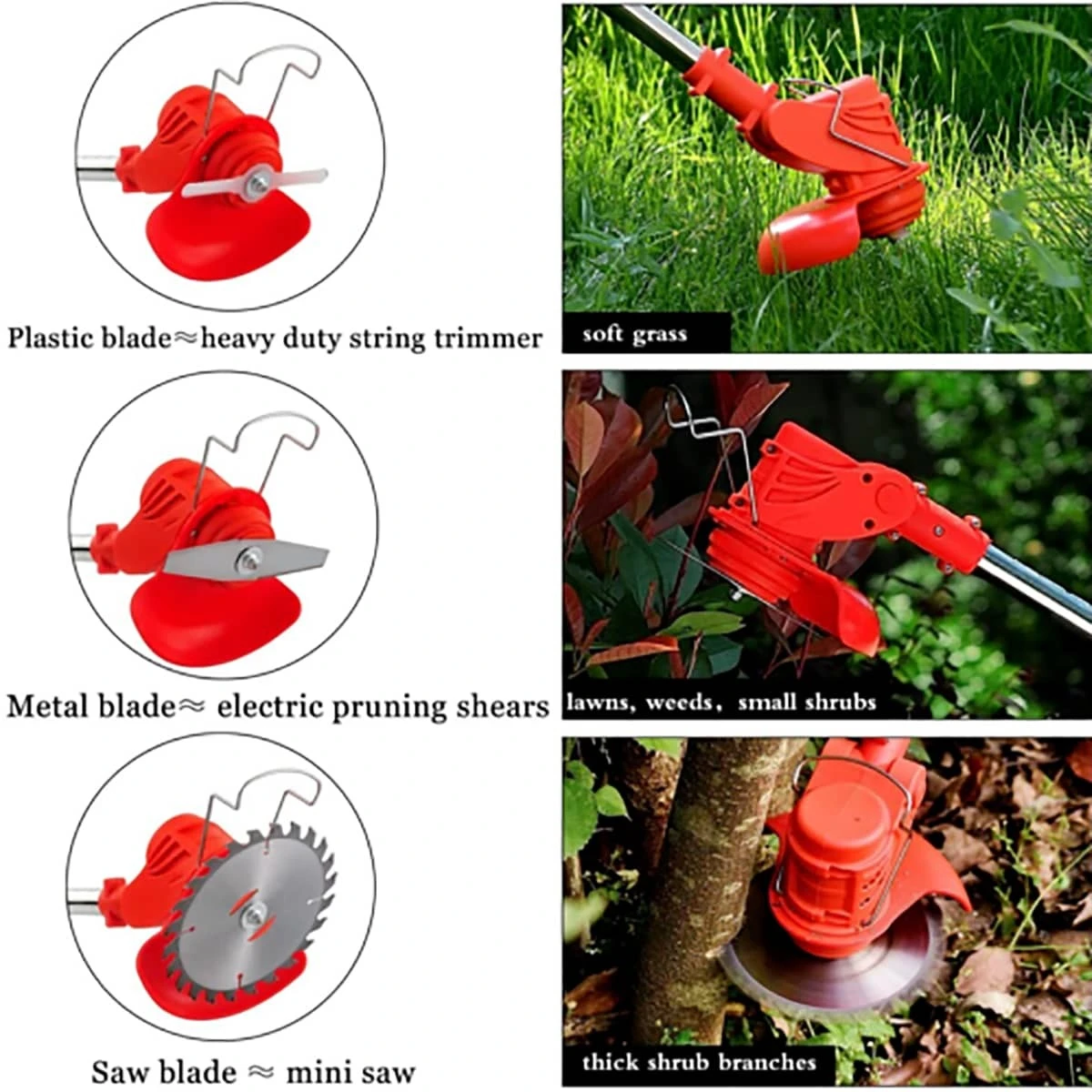 Electric Cordless Strimmer Grass Trimmer Cutter 12V Garden Edger With 2 ...
