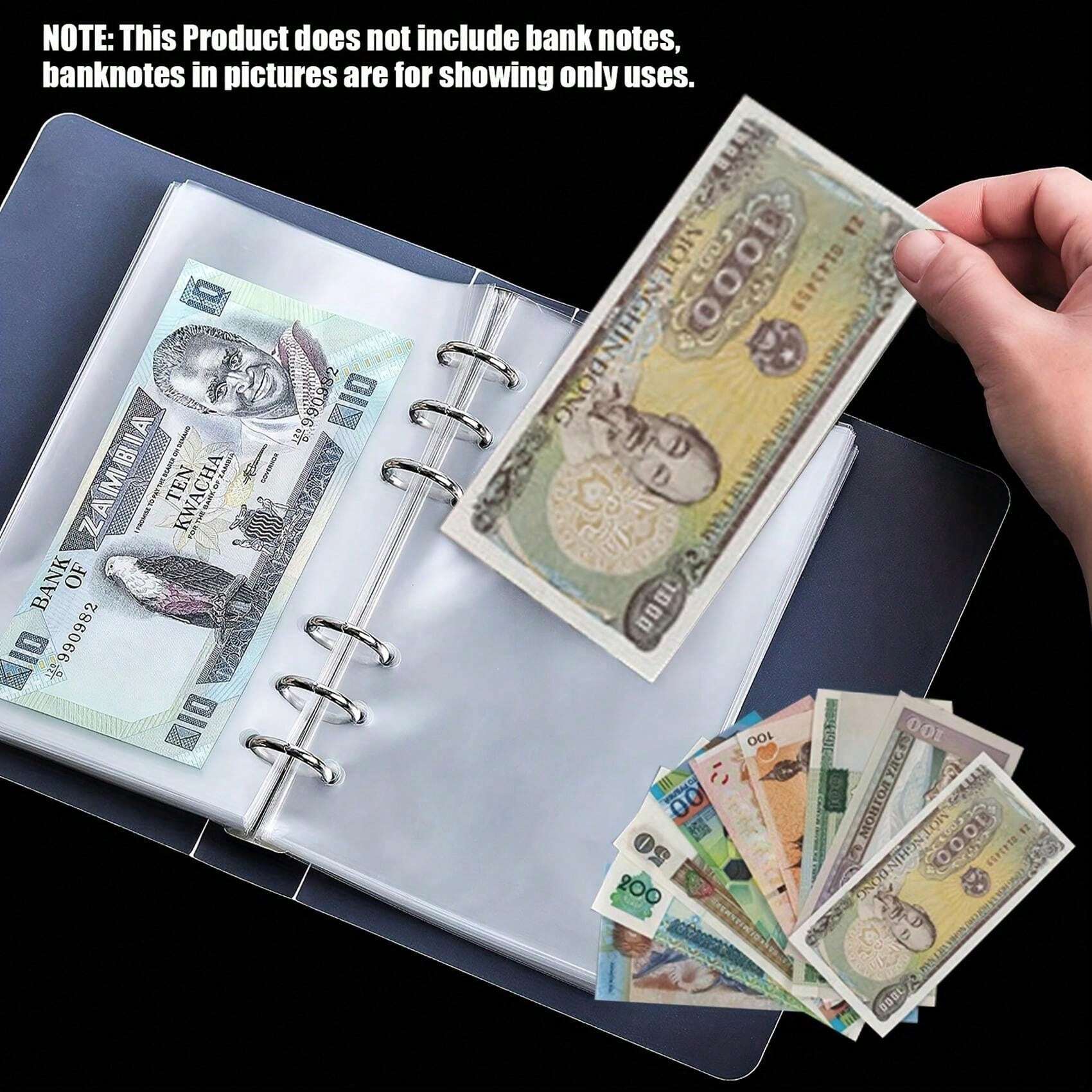 100-Pocket Banknote World Currency Collection Book - Portable ...