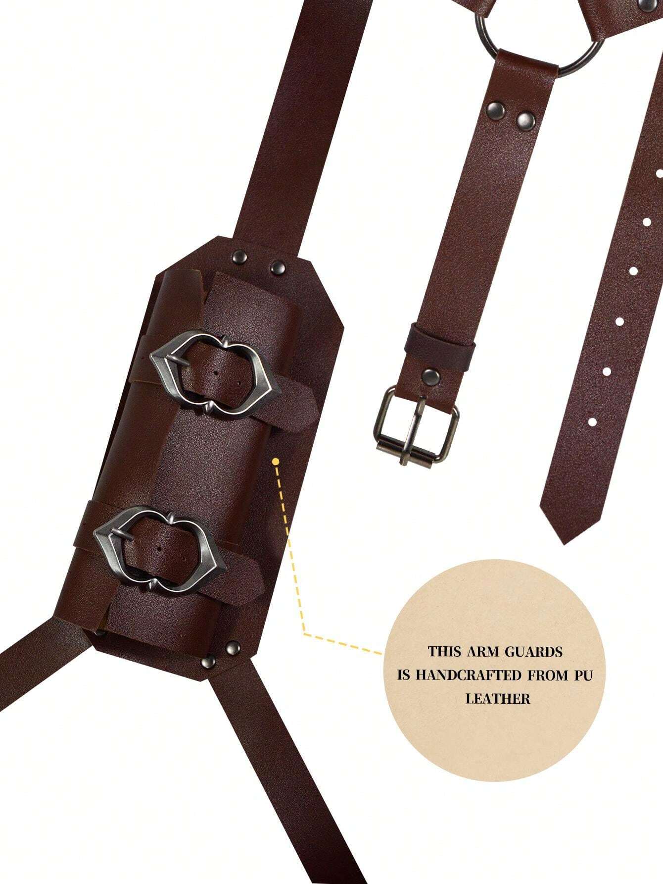 Medieval Leather Back Sword Shoulder Frog - Adjustable Sheath Holster ...