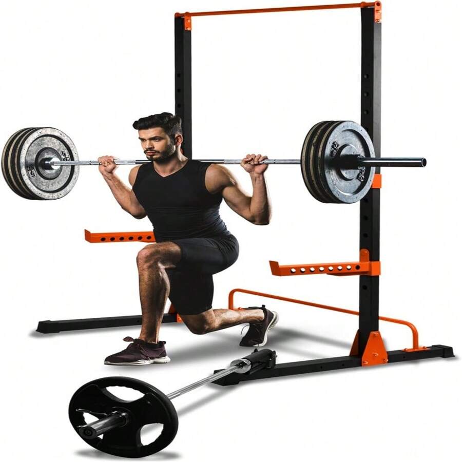 SQUATZ Squatz Adjustable Squat Rack Stand, Barbell Rack, Stand Home Gym ...