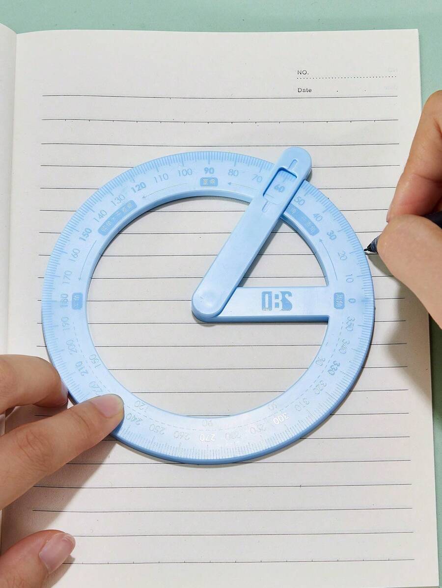1pc 360 Degree Adjustable Angle Ruler Protractor Tool For Math ...