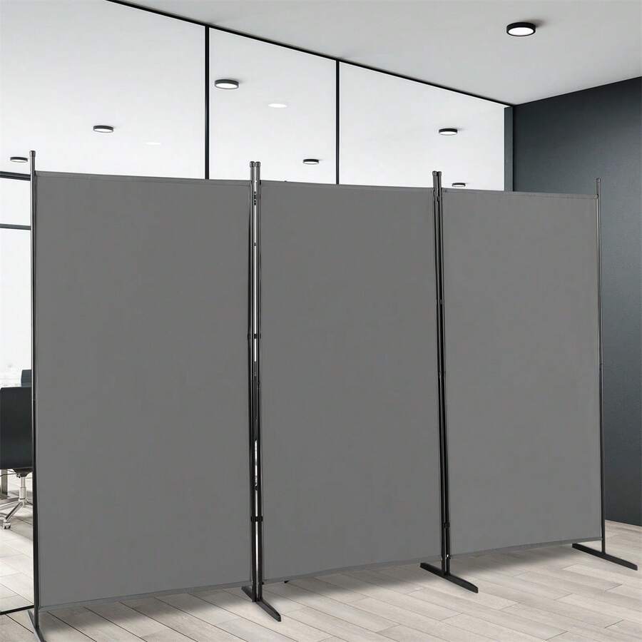 3 Panel Folding Room Divider, 6FT Rolling Privacy Screen Portable Room ...
