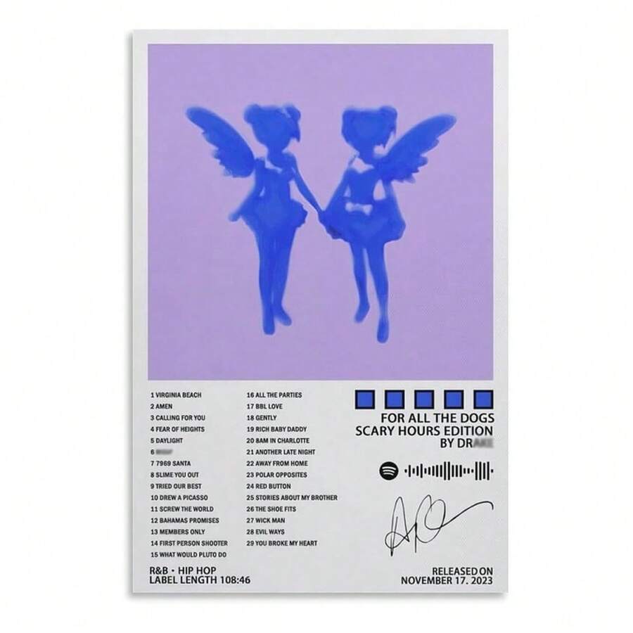 Poster Album Cover Posters Music Rapper Posters HD Canvas Art Poster ...