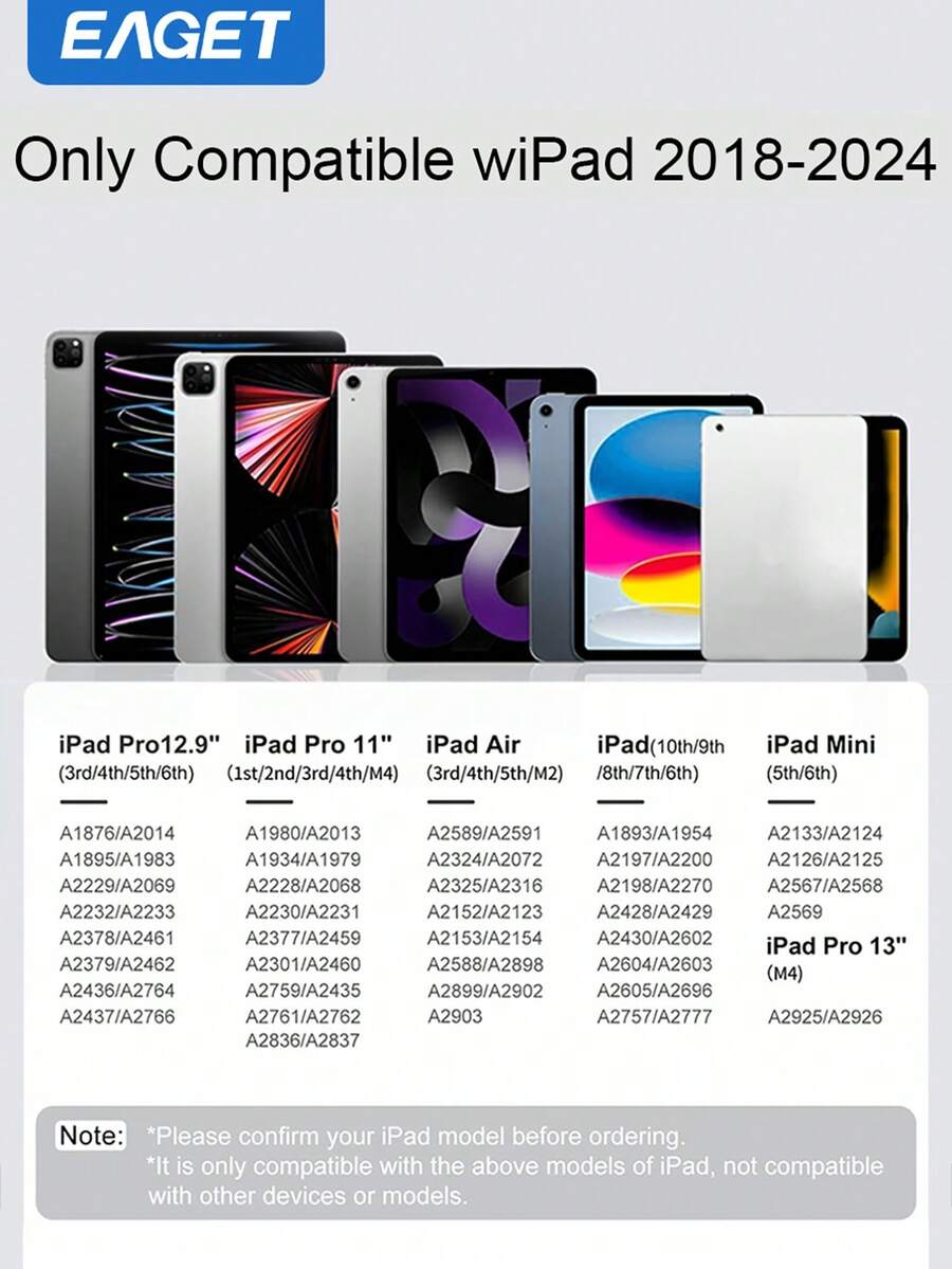 Stylus Pen For 2018-2024 IPad ,Digital Display Active Pencil Tilt Sensitivity, Magnetic, Fast ...