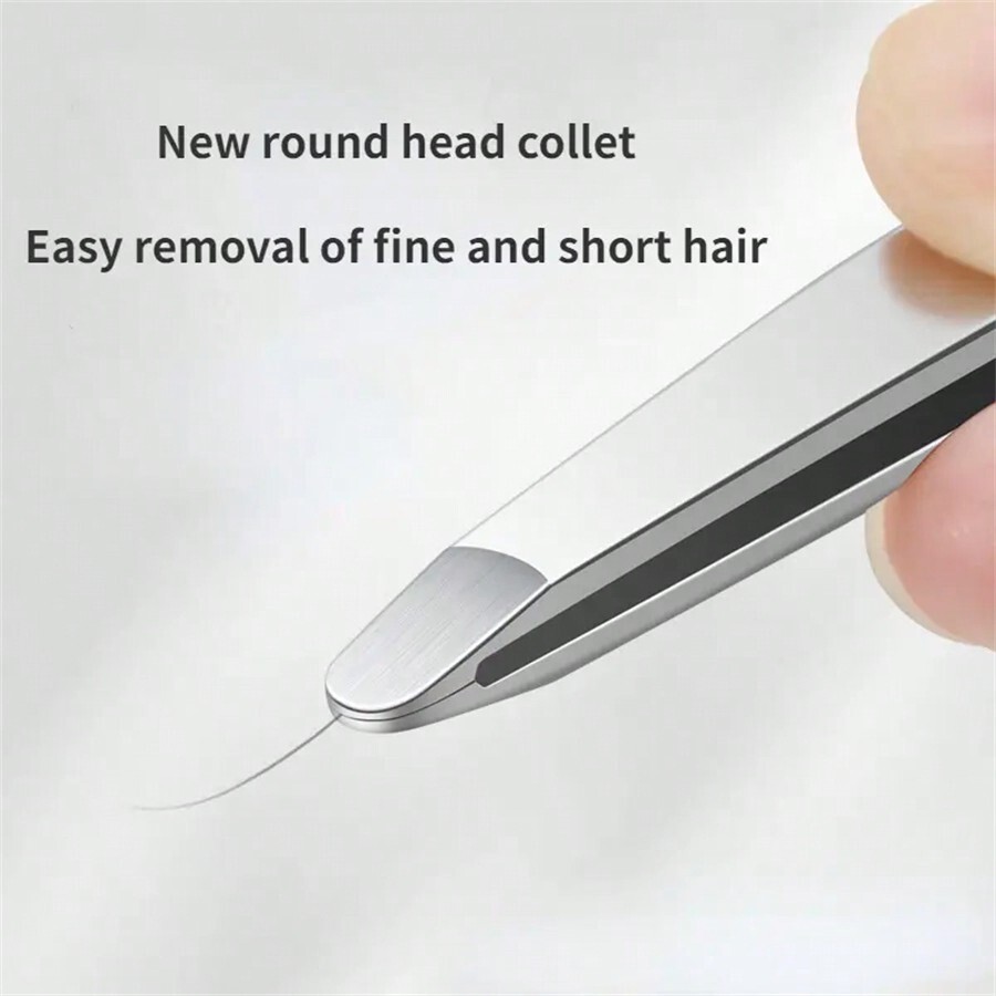 Stainless Steel High-Precision Round Tweezers, Used For Eyebrow And ...