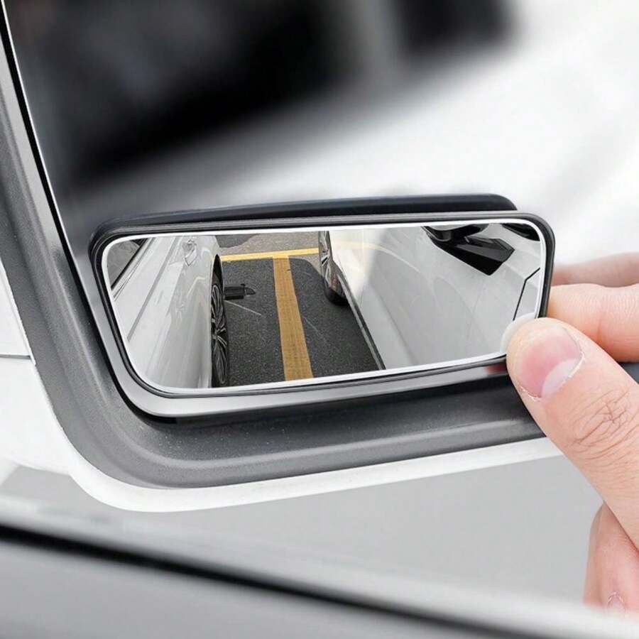 2 Pieces Blind Spot Mirror, Rectangular HD Glass Frameless Convex ...