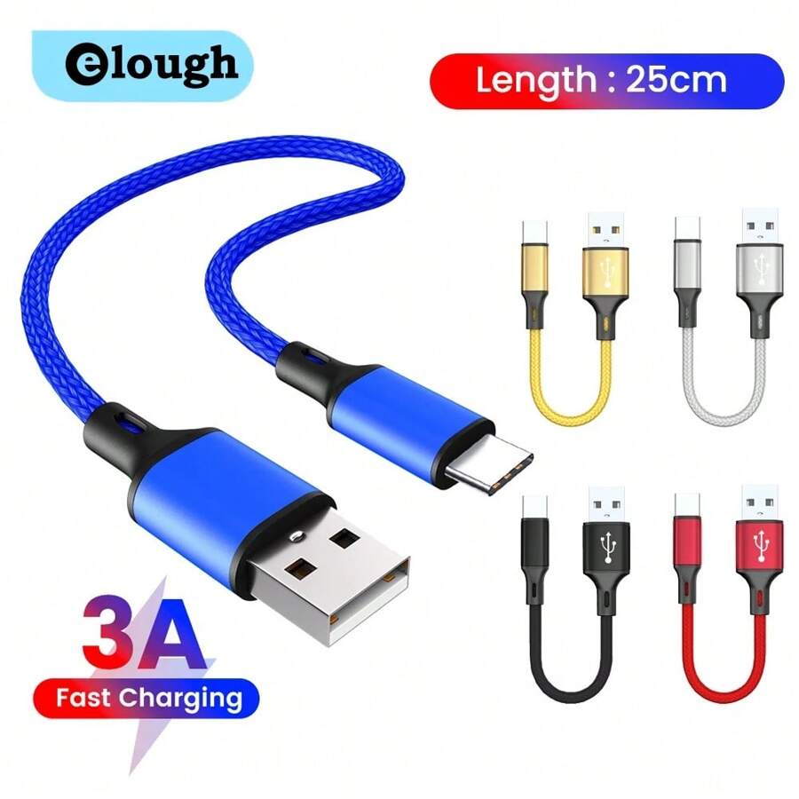 0,25m Cavo micro USB corto, cavi di tipo C per carica rapida, fili ...