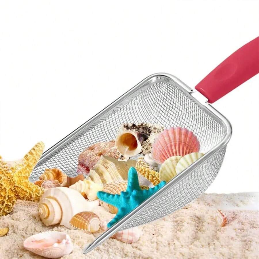 1 Beach Mesh Shovel For Picking Up Beach Shells, Shark Teeth Sieve ...