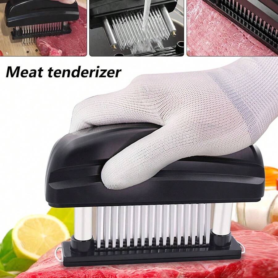 48 Blades Needle Meat Tenderizer Stainless Steel Knife Meat Beaf Steak ...
