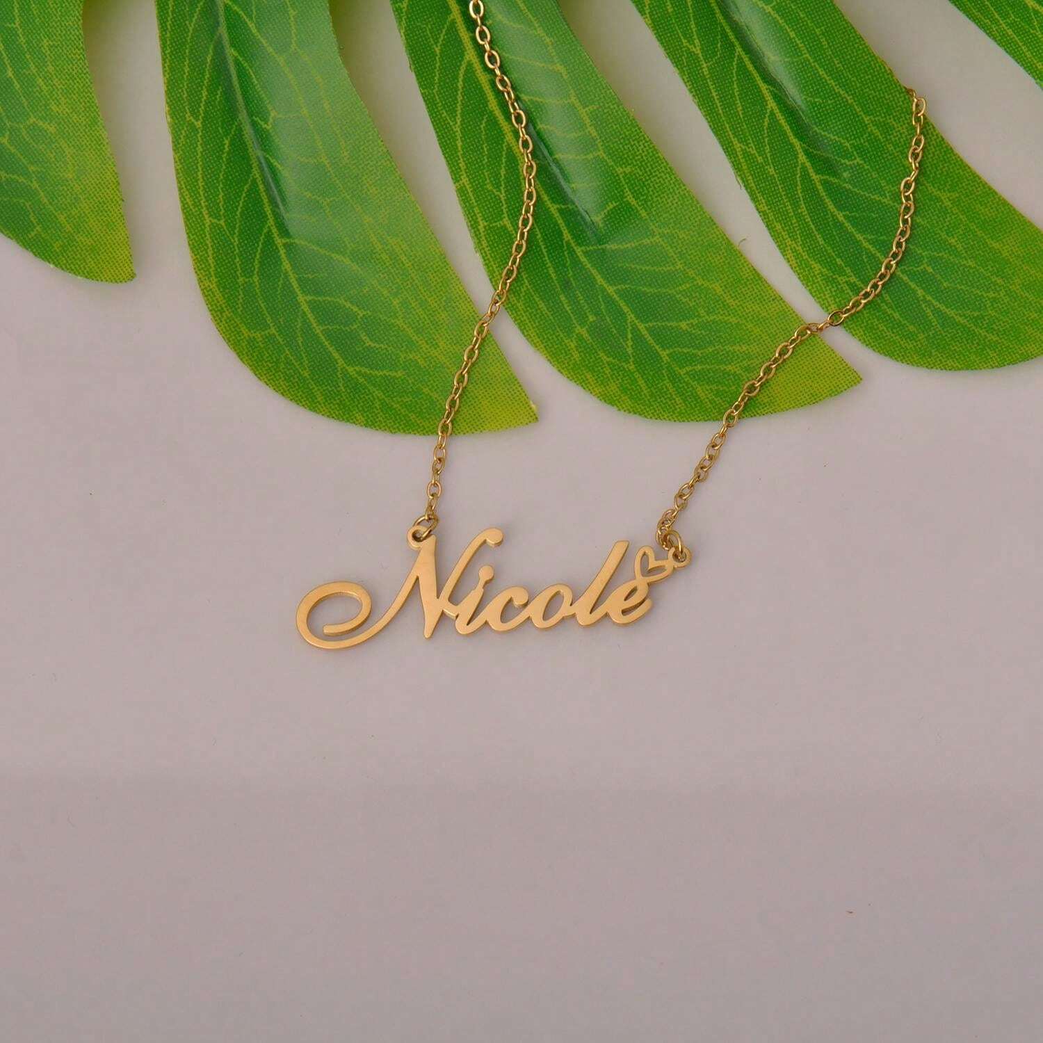 1 ชิ้น สร้อยคอชื่อ สร้อยคอตัวอักษร สำหรับชื่อที่ขึ้นต้นด้วยตัวอักษร N ...