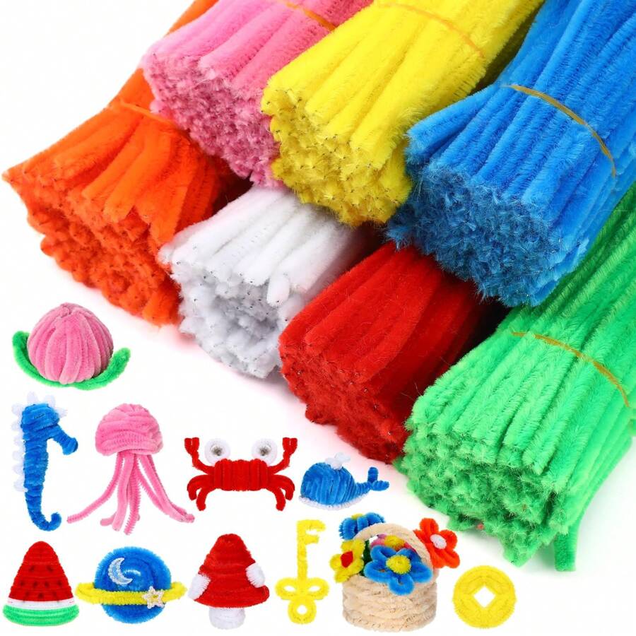 700 Pcs Pastel Pipe Cleaners Chenille Stems 12 Inch Bulk Pipe Cleaner ...