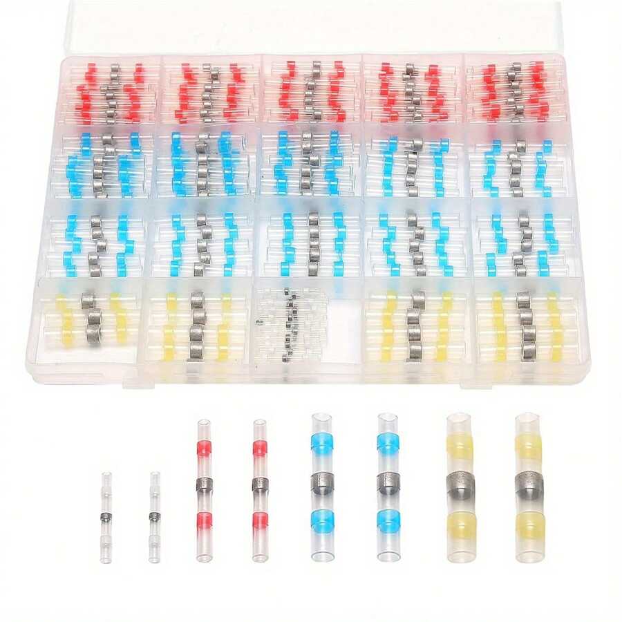 Solder Seal Wire Connectors Kit, Solder Butt Connectors Heat Shrink ...