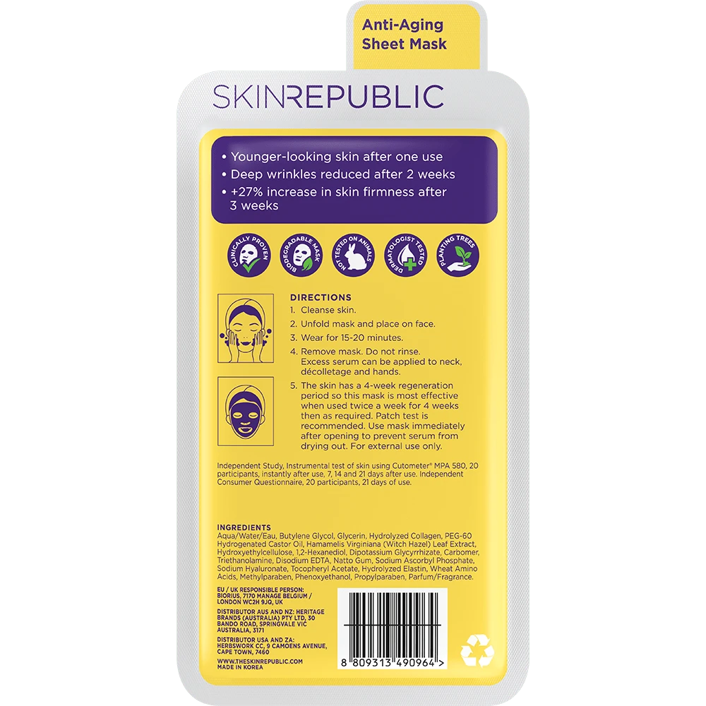 Pack Of 3 Skin Republic Collagen Infusion Face Mask | SHEIN USA