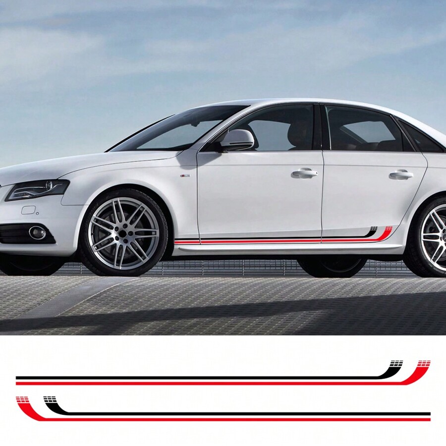 Car Door Side Skirt Sticker Waterproof Vinyl Decals Exterior Auto ...