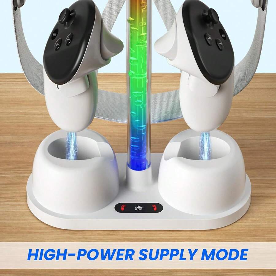 Handle Rainbow Charging Stand For Meta Quest 3 Helmet Colorful RGB ...