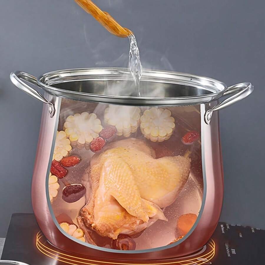 Stainless Steel Cooking Pot, Soup Pot, Noodle Pot, Curry Pot, Camping ...