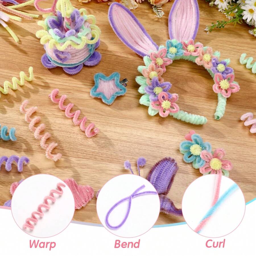 700 Pcs Pastel Pipe Cleaners Chenille Stems 12 Inch Bulk Pipe Cleaner ...