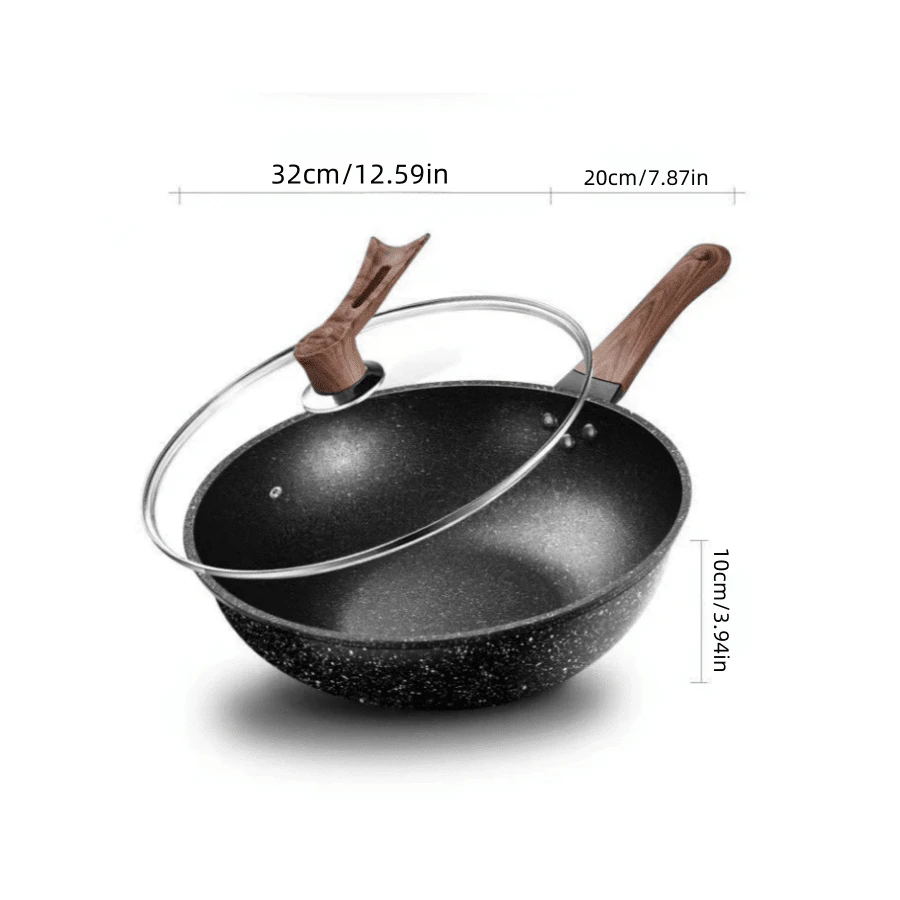 Kitchen Stir Fry Pan, Non-Stick Frying Pan For Home Cooking With Less ...