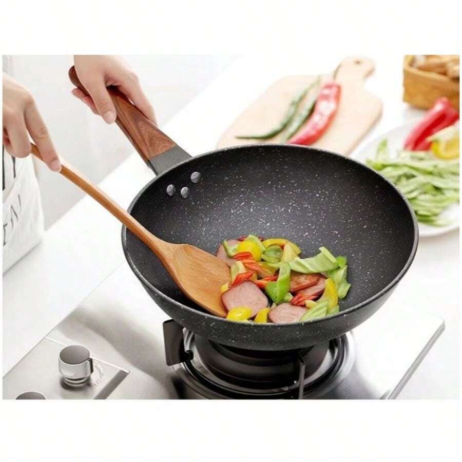 Kitchen Stir Fry Pan, Non-Stick Frying Pan For Home Cooking With Less ...