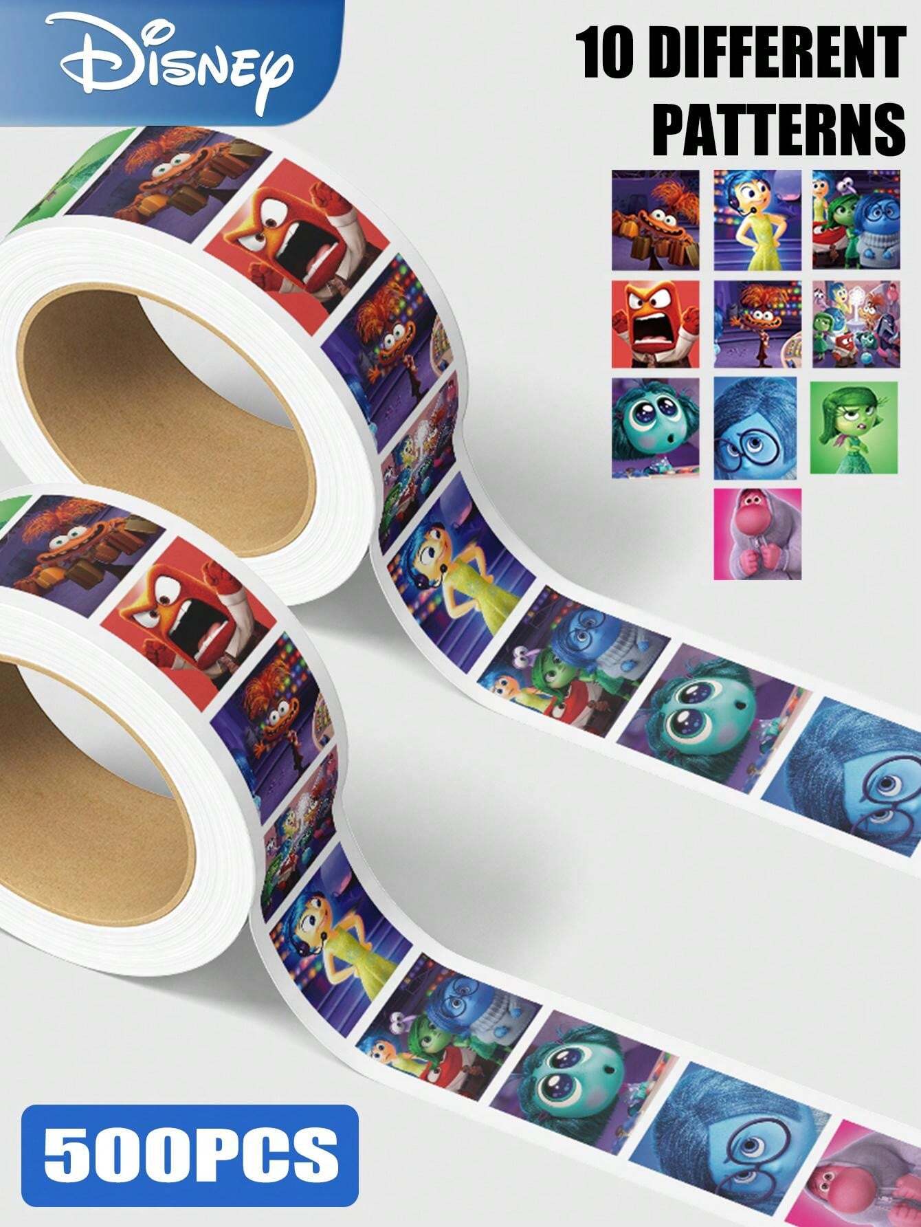 500pcs Inside Out Cartoon Sticker Roll - Self-Adhesive Decals For ...