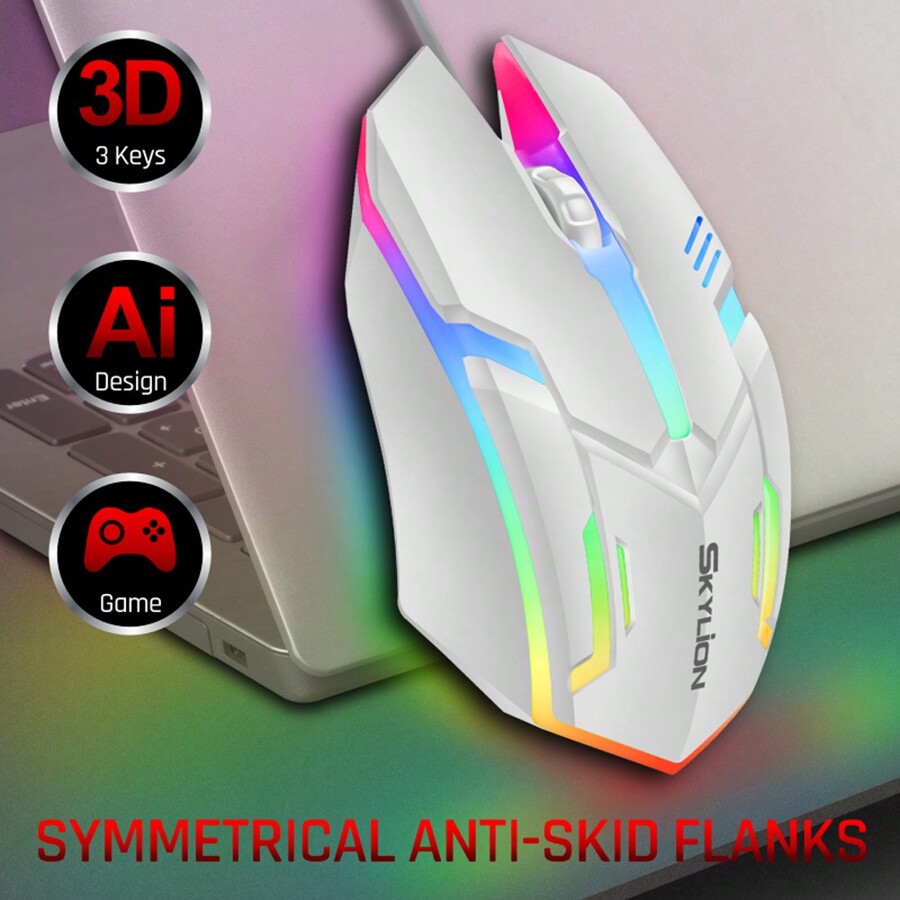 Wired 3 Keys Mouse Colorful Lighting Gaming And Office Compatible With ...