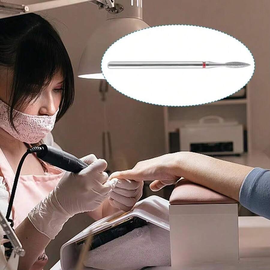 GGJOYO 6 Pcs Flame Cuticle Drill Bit Professional Diamond Nail Drill ...