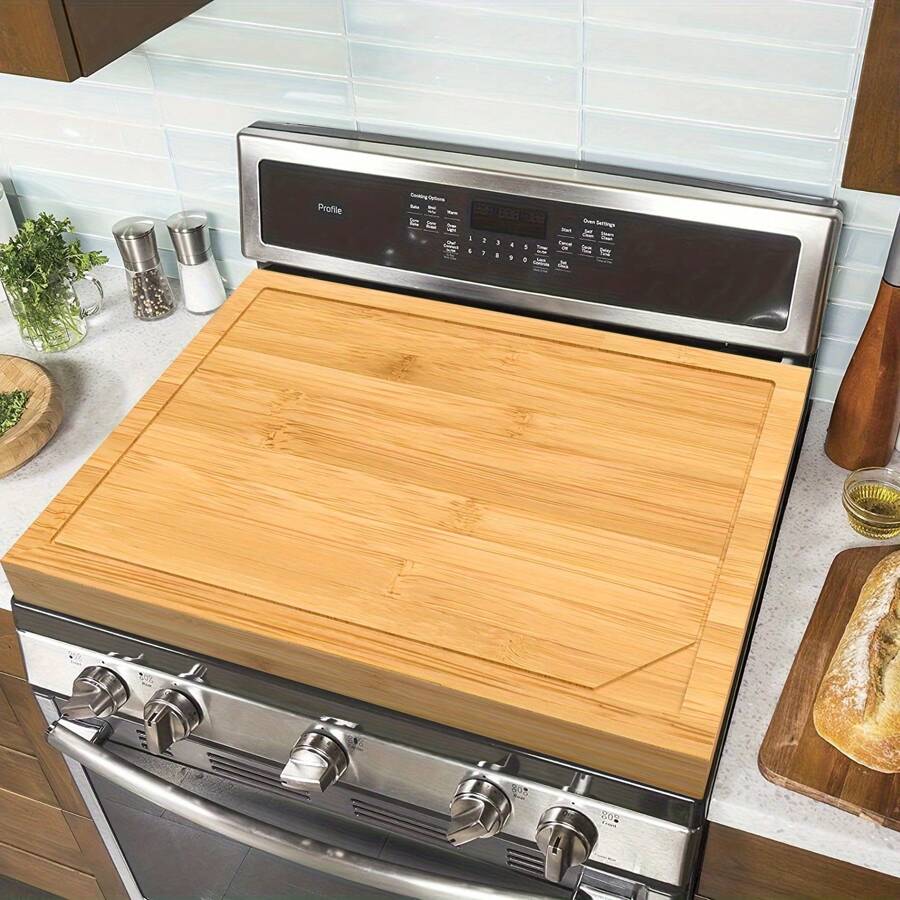 Bamboo Gas Stove Cover Board - Cooktop Covers For Stove Top, Stovetop ...