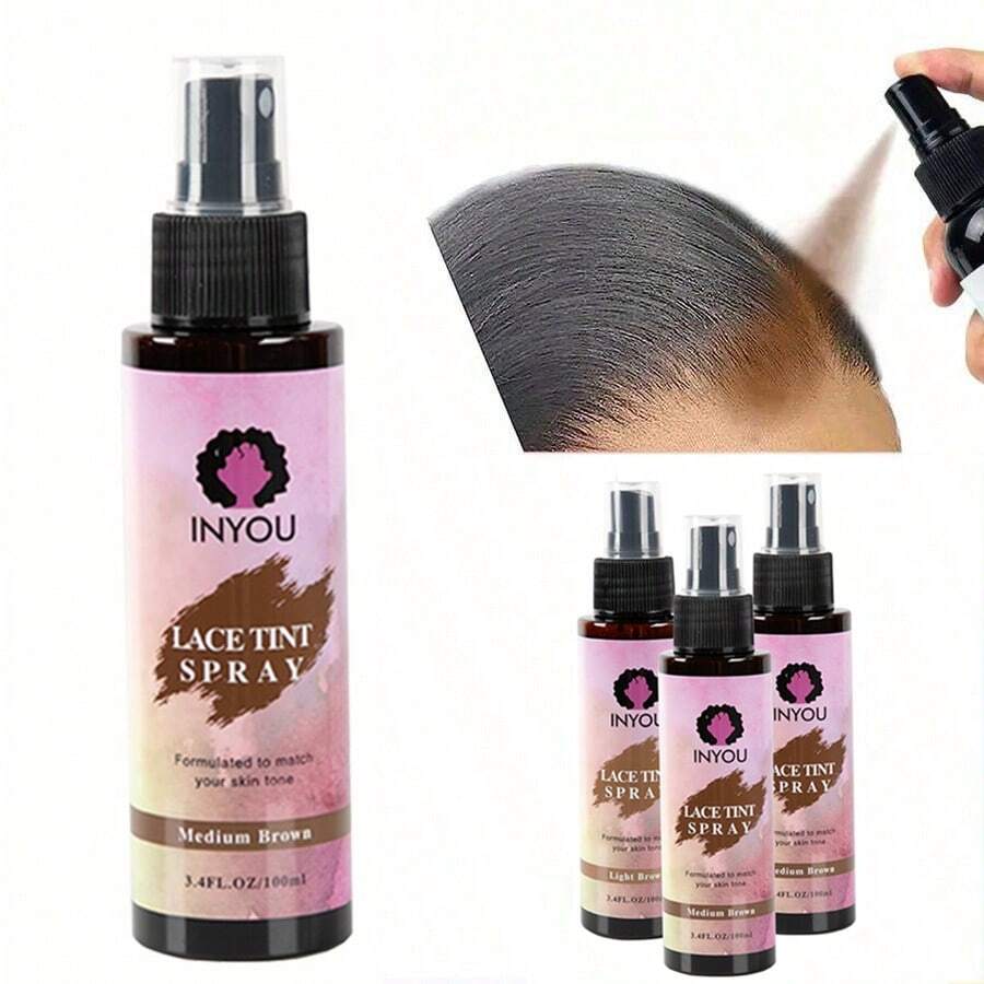 Lace Tint Spray For Wigs, Waterproof Lace Tint Melting Mousse Spray ...
