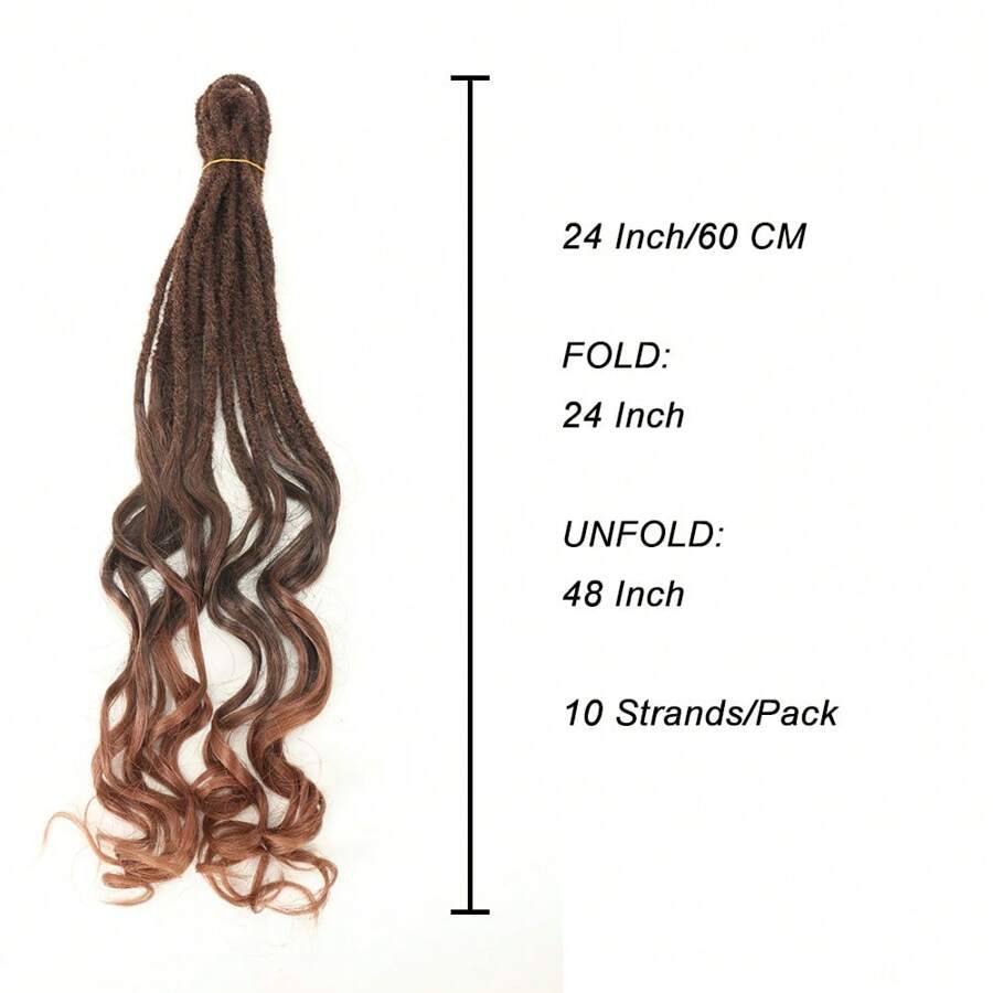 Synthetic Double Ended Dreadlock With Loose Wave Extensions 24 Inch ...