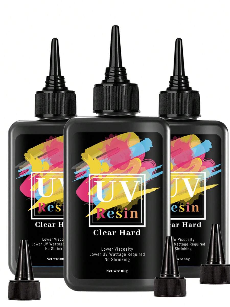 UV Resin 300g - Upgraded UV Resin Kit, Hard Type Crystal Clear Ultraviolet Curing UV Epoxy Resin ...