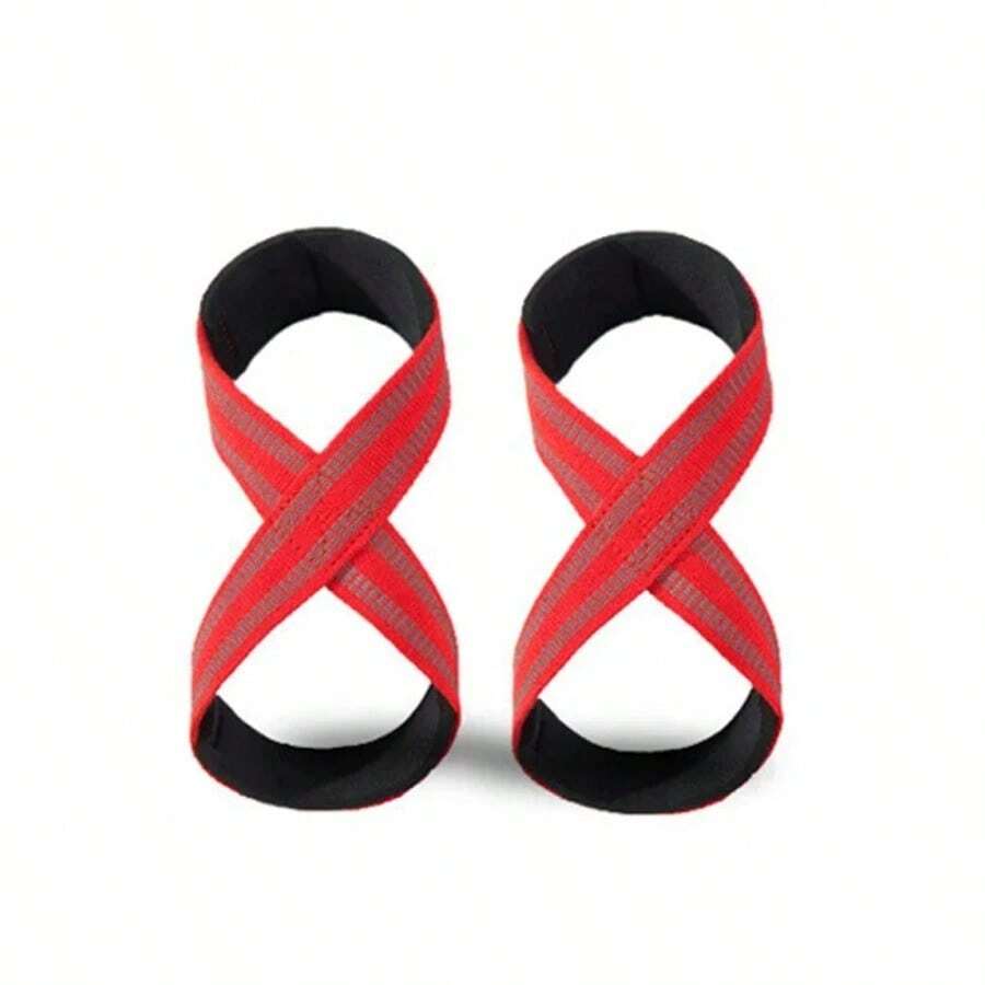 Padded Figure 8 Straps Deadlift Weight Lifting Wrist Straps Power ...